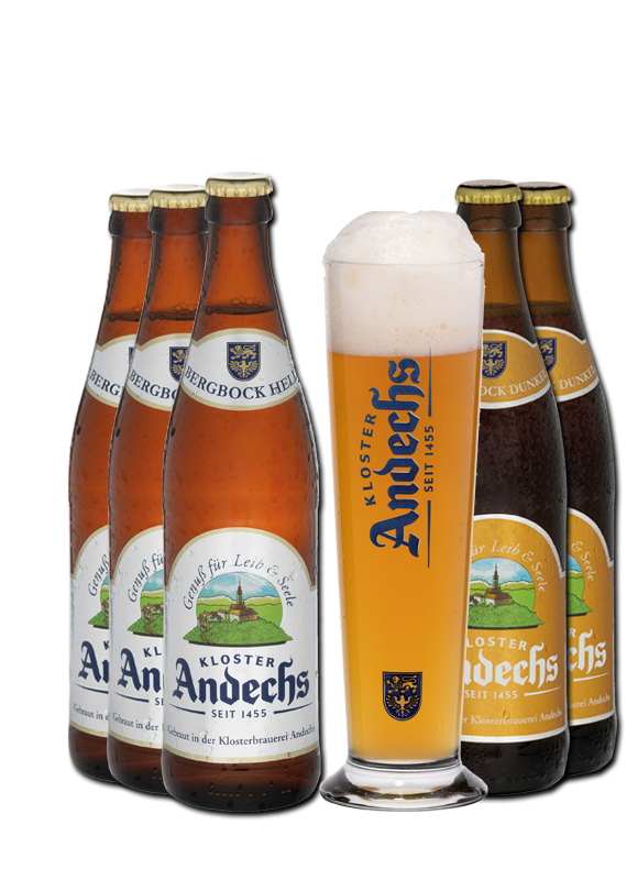 Andechser Bockbierpaket mit Glas | Bierpaket | Klosterbrauerei Andech ...